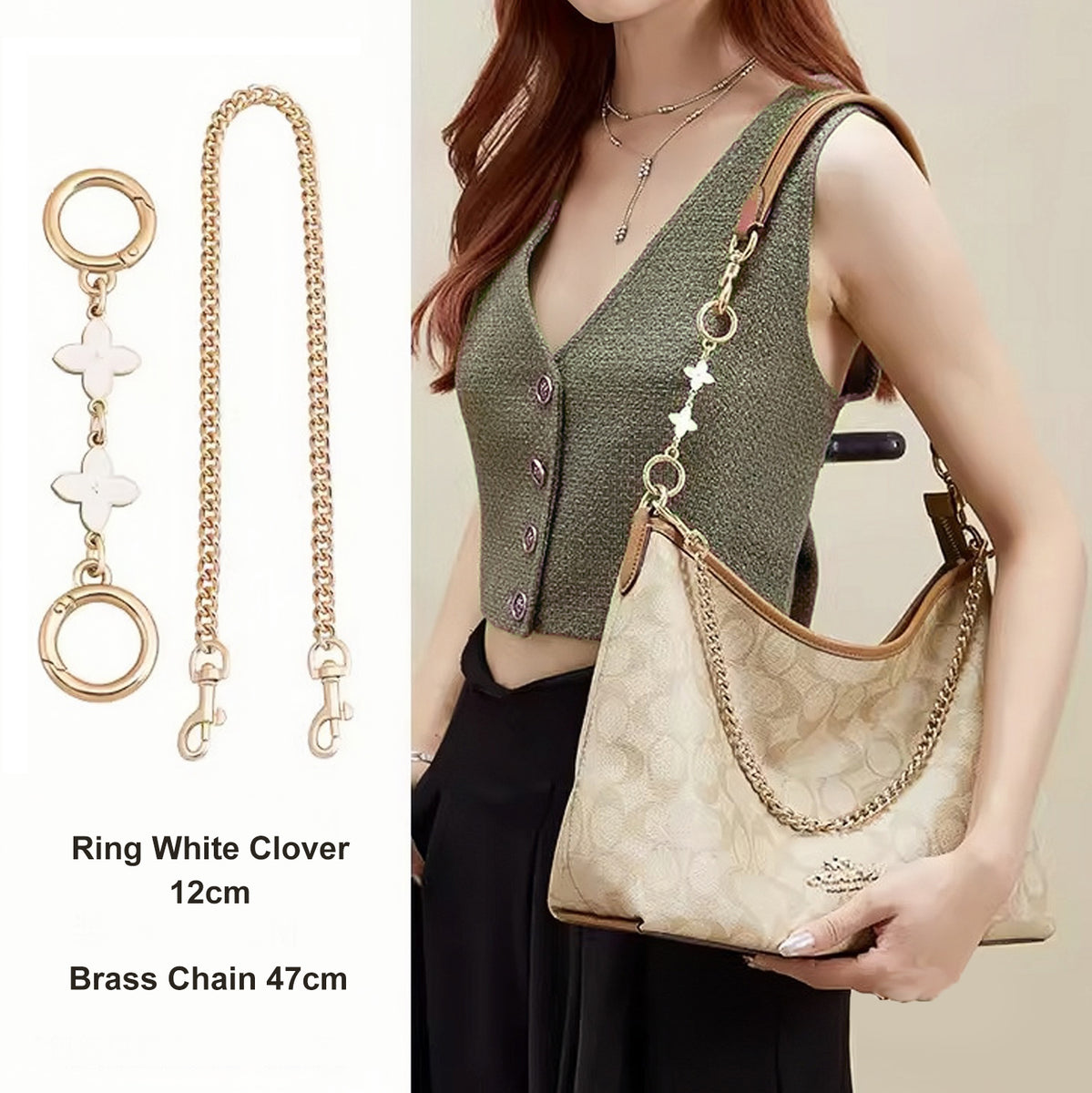 Quality Brass Bag Chains with Extenders | Enhance Your Handbag ...