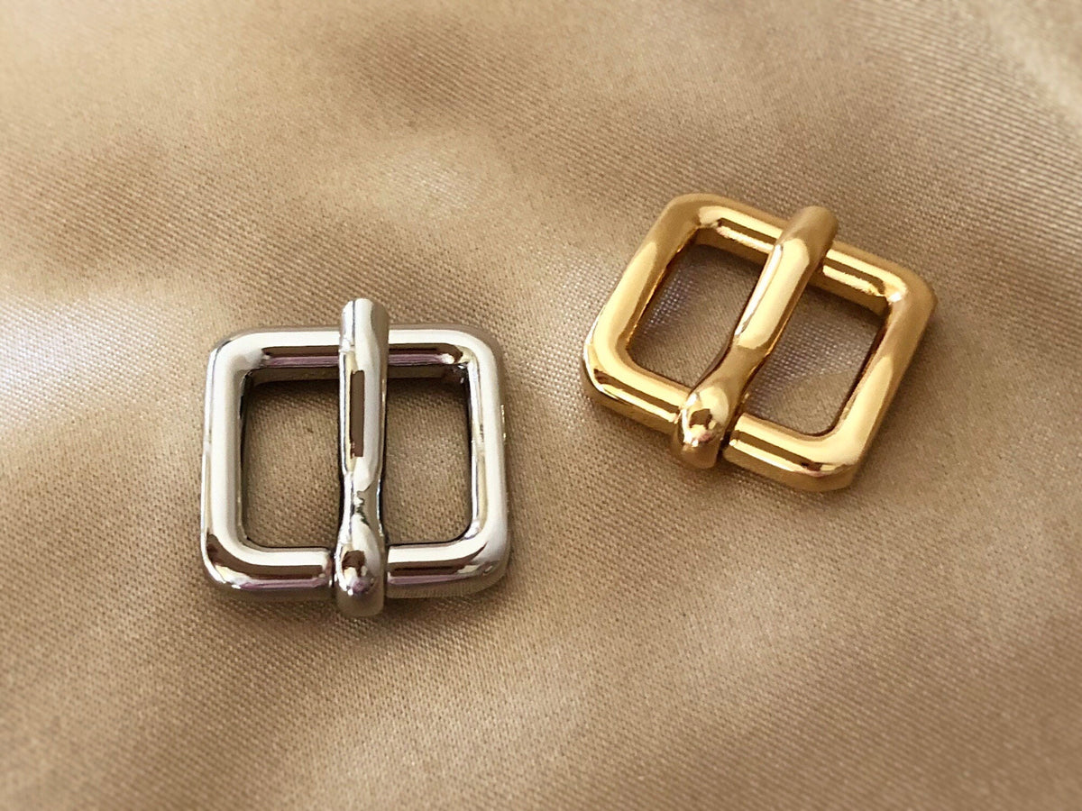2 X Strap Buckle Pin Buckle, 12.6mm Inner Width Gold Nickel Metal Buck ...